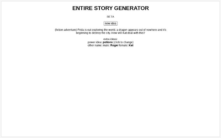 ENTIRE STORY GENERATOR