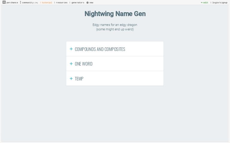 Nightwing Name Gen
