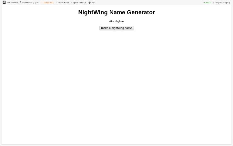 NightWing Name Generator