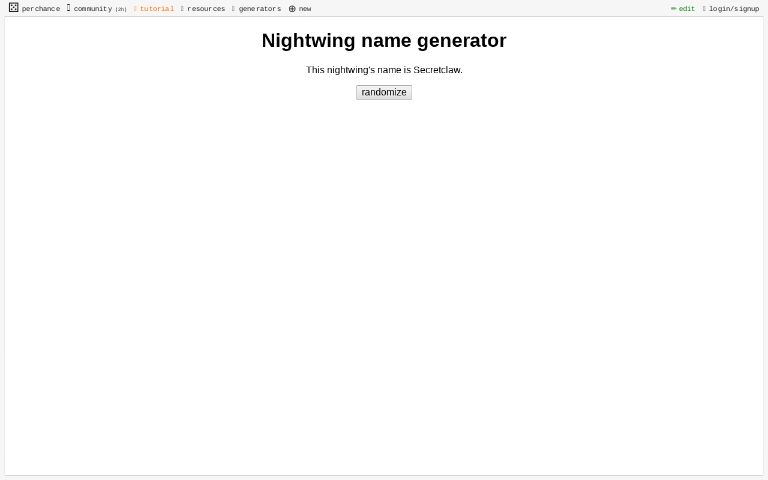 Nightwing name generator
