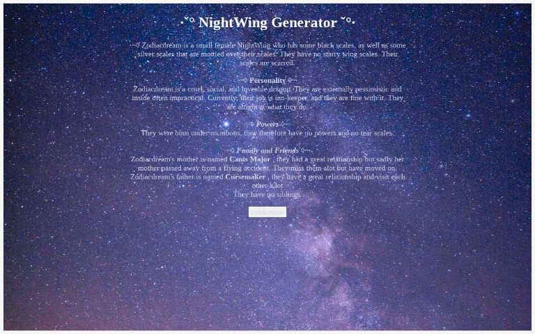 ·ˇ° NightWing Generator ˇ°·