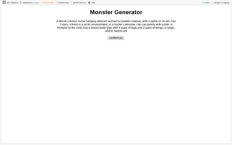 Monster Generator