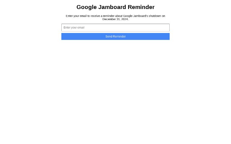 Google Jamboard Reminder ― Perchance Generator