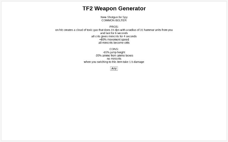 TF2 Weapon Generator