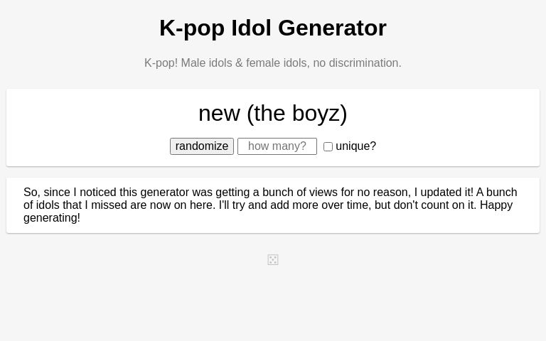 K-pop Idol Generator