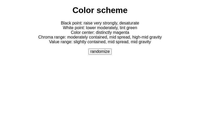 Color scheme ― Perchance Generator