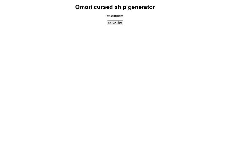 Omori cursed ship generator
