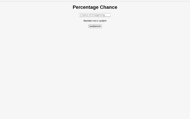 Percentage Chance ― Perchance Generator