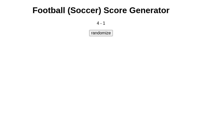 Football (Soccer) Score Generator