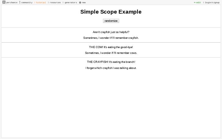 Simple Scope Example ― Perchance Generator