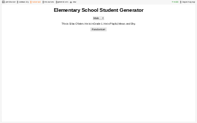 Elementary School Student Generator