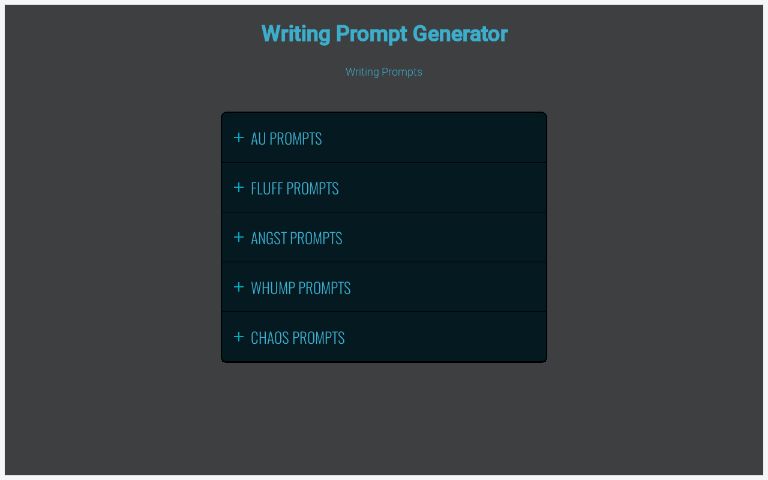 Writing Prompt Generator