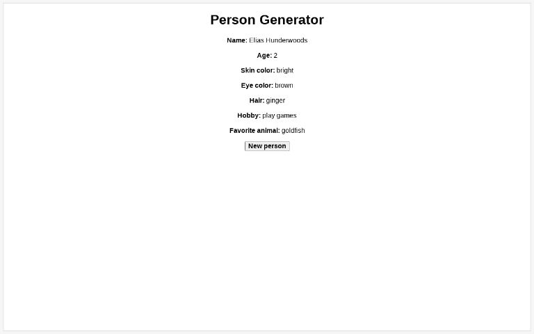 Person Generator