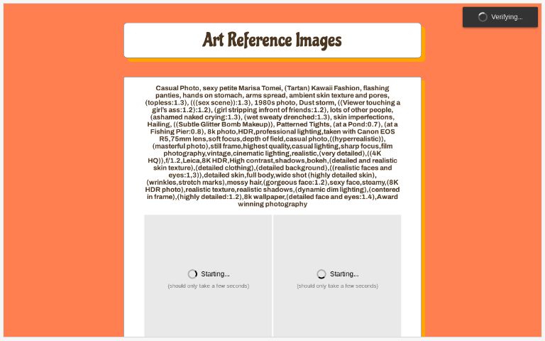Art Reference Images ― Perchance Generator