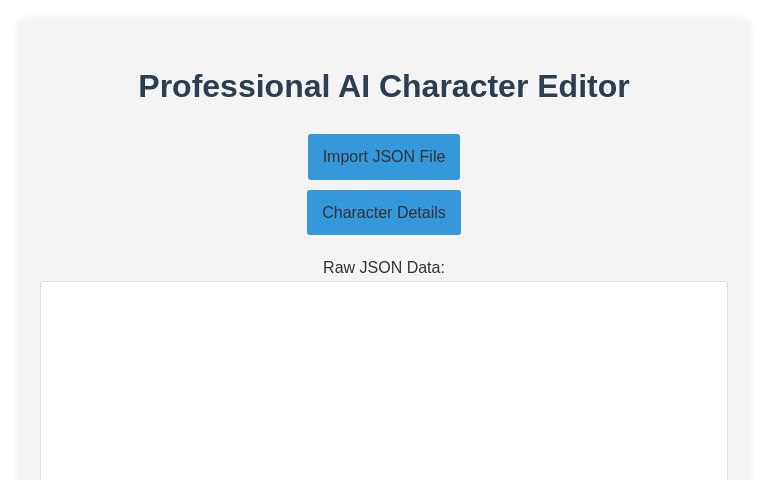 Professional AI Character Editor ― Perchance Generator