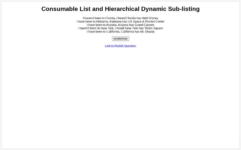 Consumable List and Hierarchical Dynamic Sub-listing ― Perchance Generator