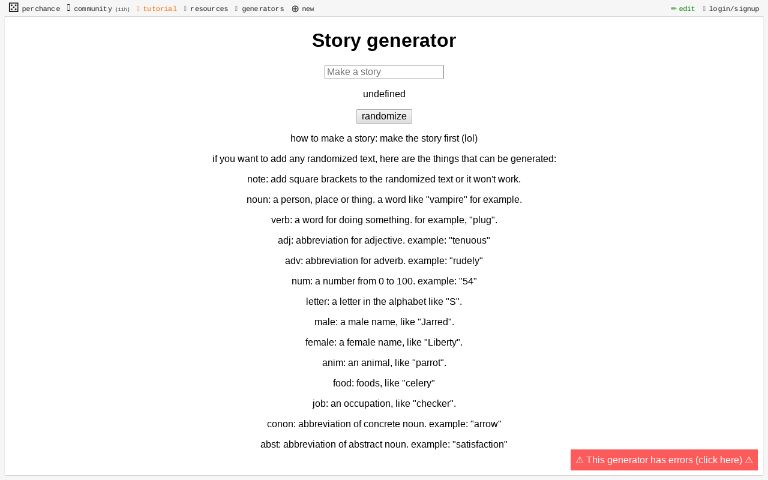 Story generator
