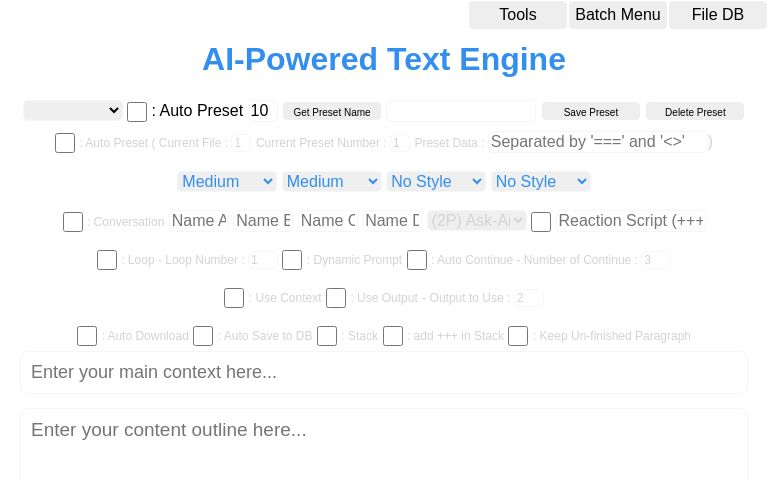 AI-Powered Text Engine ― Perchance Generator