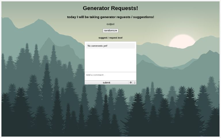 Generator Requests!