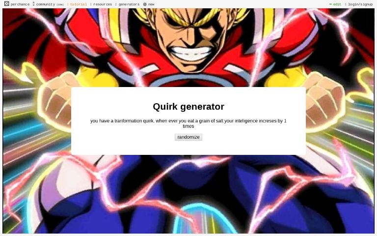 Quirk generator