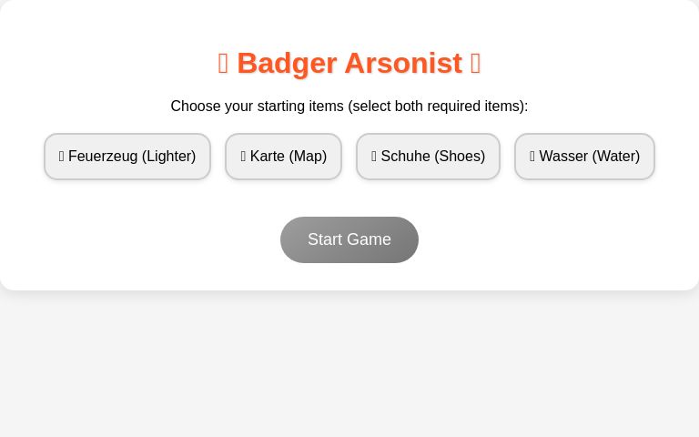 🦡 Badger Arsonist 🔥 ― Perchance Generator