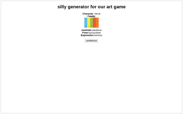 silly generator for our art game