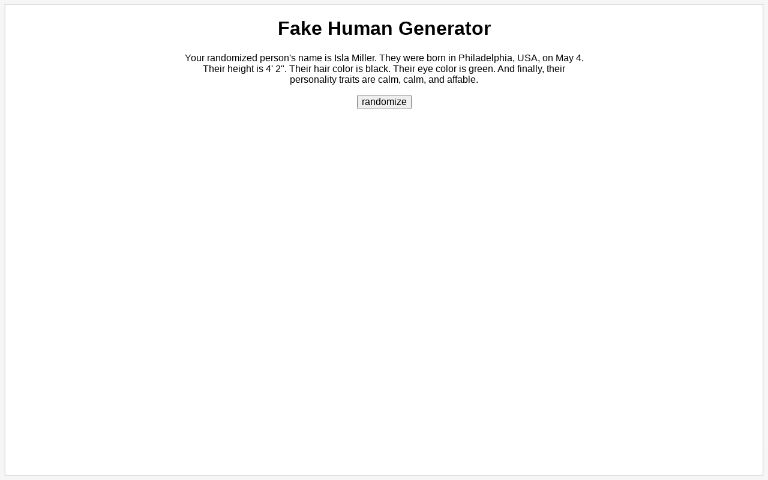Fake Human Generator