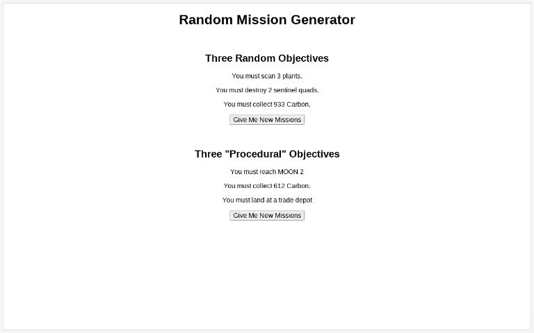 Random Mission Generator