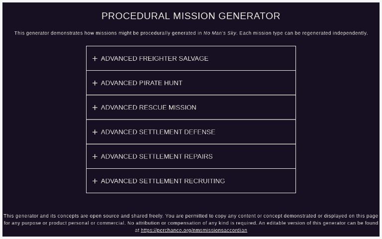 Procedural Mission Generator