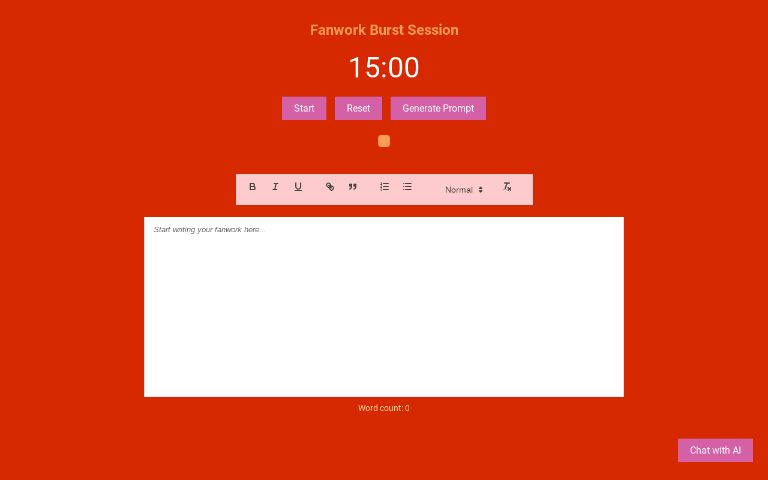 Fanwork Burst Session ― Perchance Generator
