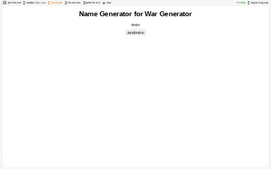 Name Generator for War Generator