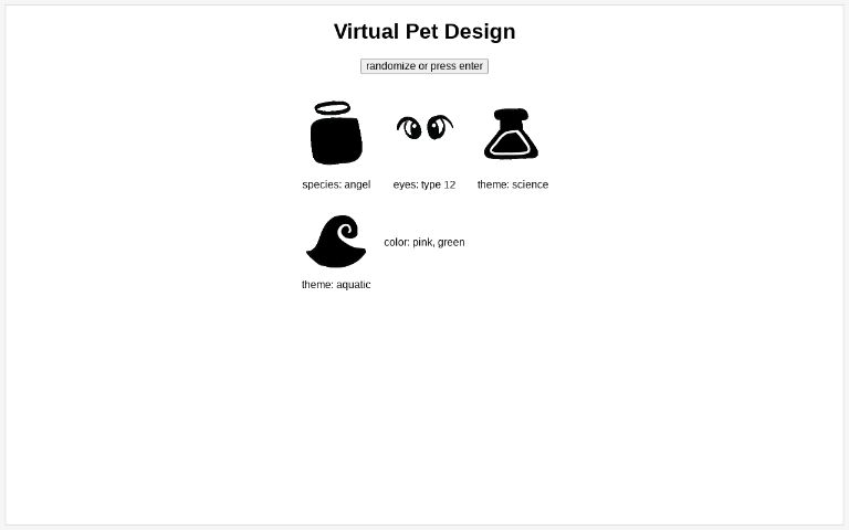 Virtual Pet Design ― Perchance Generator