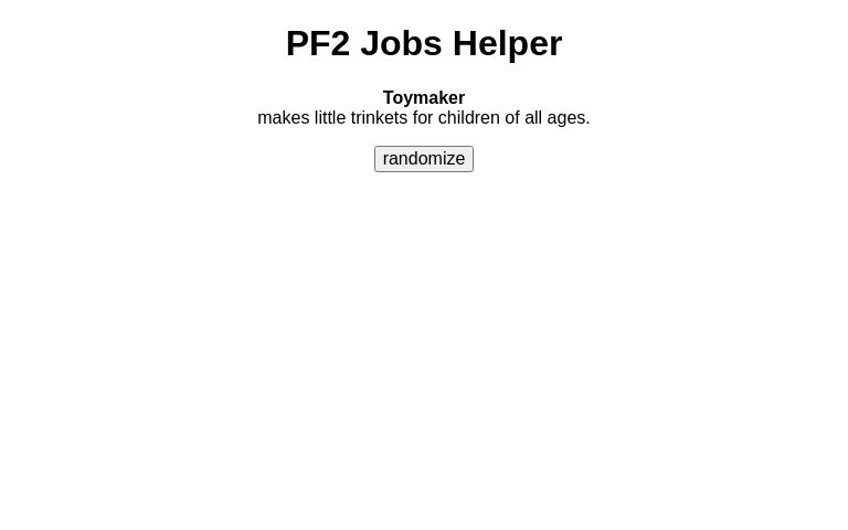PF2 Jobs Helper ― Perchance Generator