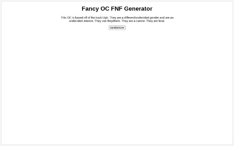 Fancy OC FNF Generator