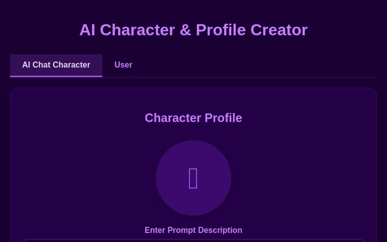 AI Character & Profile Creator ― Perchance Generator