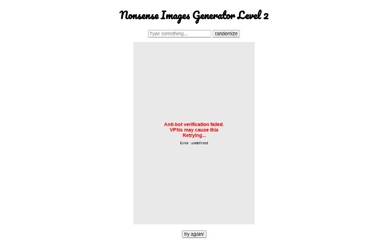 Nonsense Images Generator Level 2