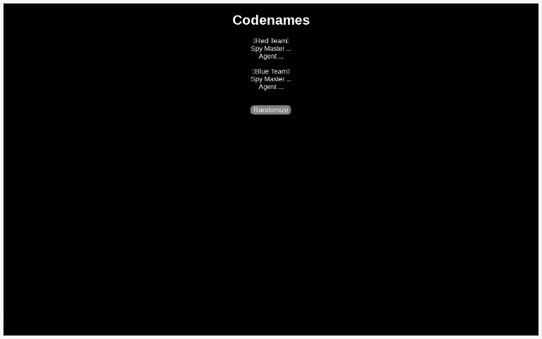 Codenames ― Perchance Generator