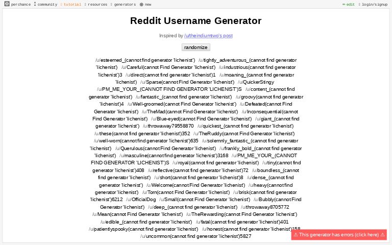 Reddit Username Generator