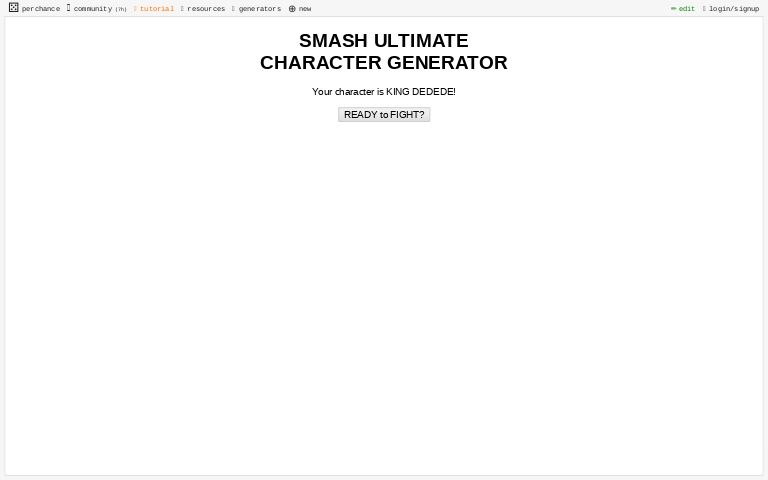 SMASH ULTIMATE CHARACTER GENERATOR