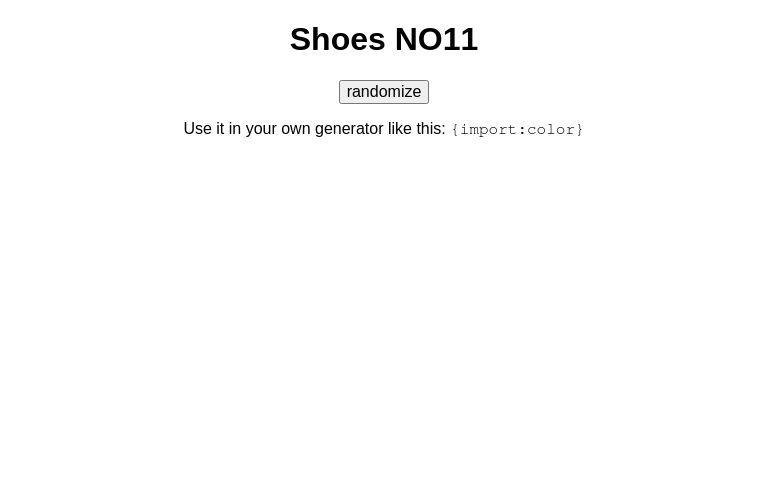 Shoes NO11 ― Perchance Generator
