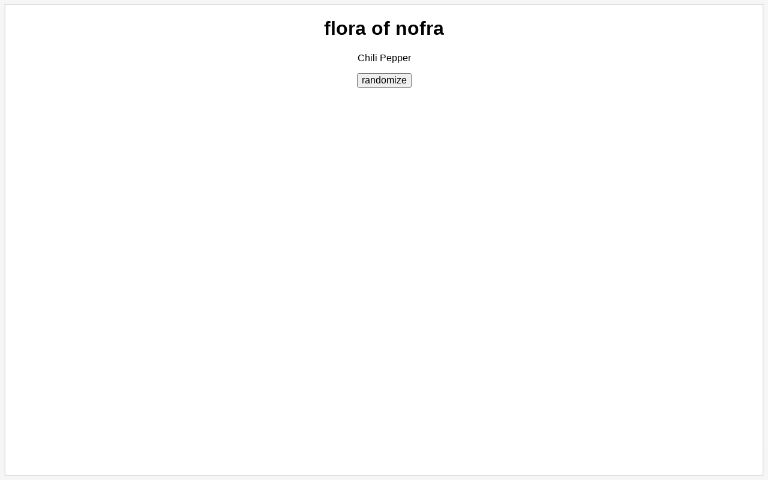 flora of nofra ― Perchance Generator