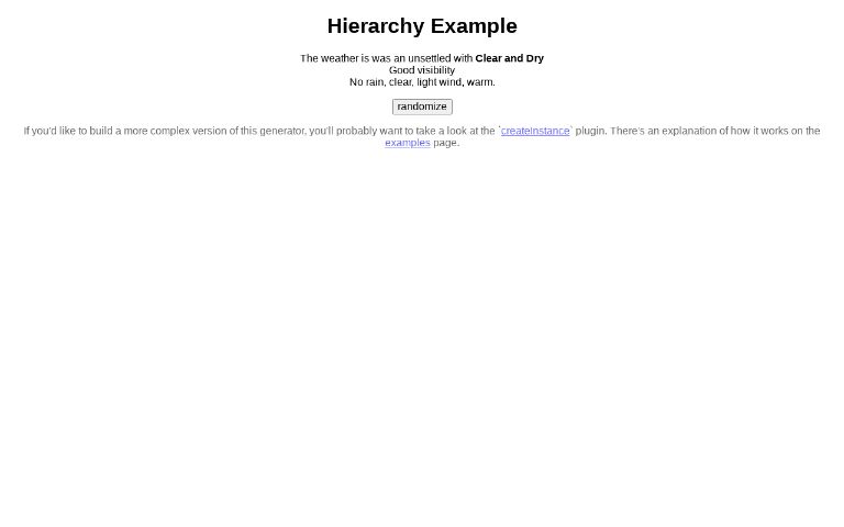 Hierarchy Example ― Perchance Generator