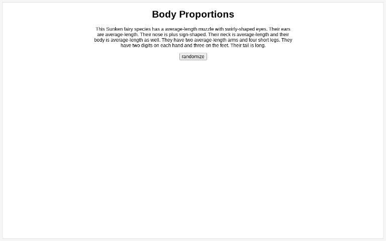 Body Proportions ― Perchance Generator