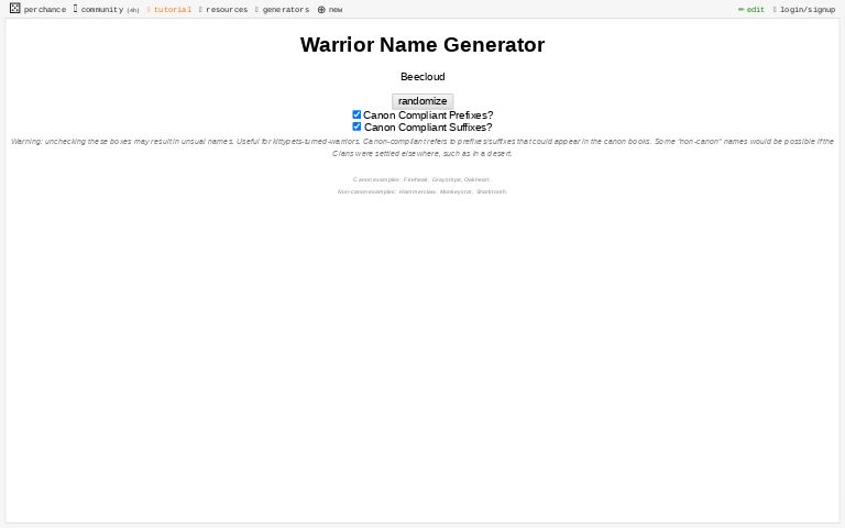 noncanon-themed-waca-names ― Perchance Generator