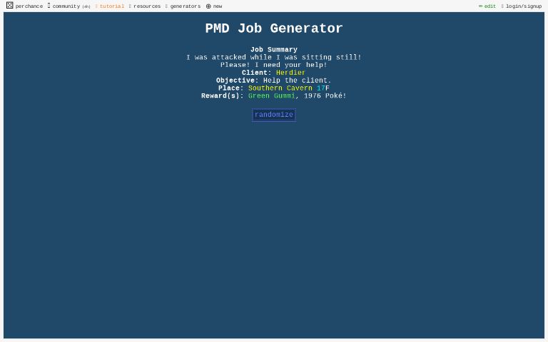 PMD Job Generator