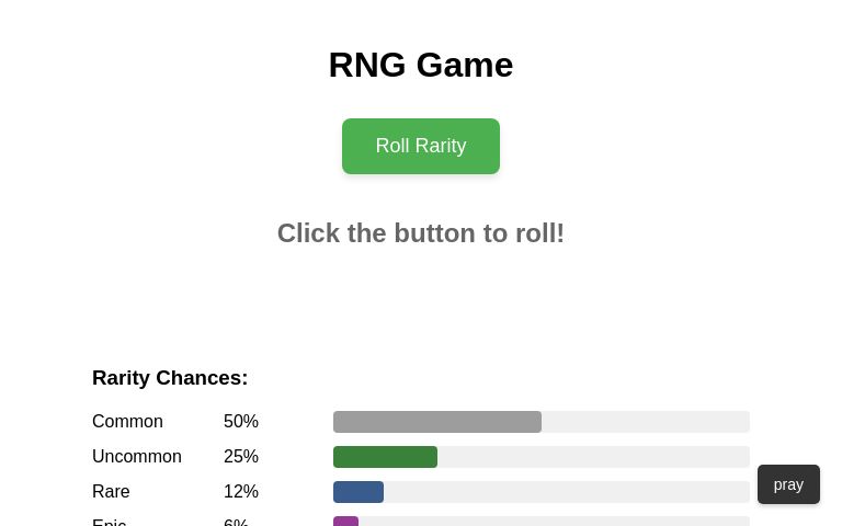 RNG Game ― Perchance Generator