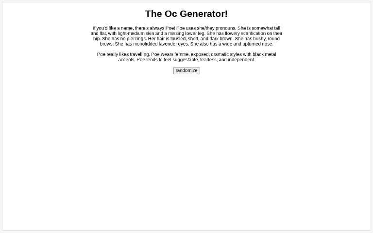 The Oc Generator!