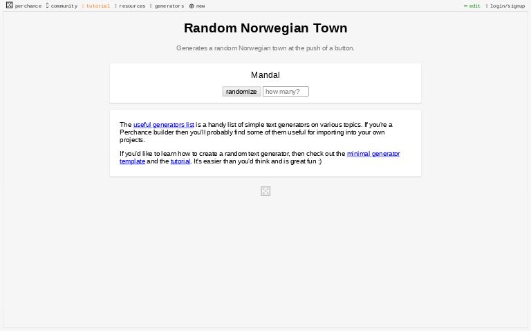 Random Norwegian Town ― Perchance Generator