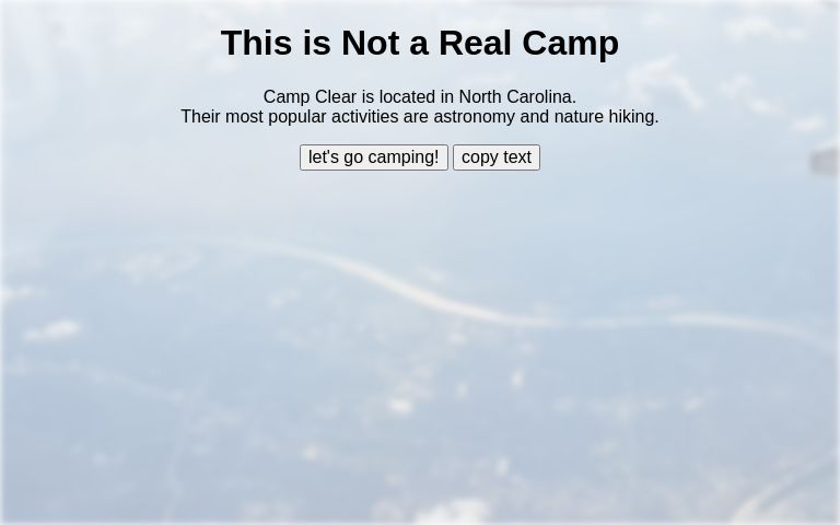 This is Not a Real Camp ― Perchance Generator