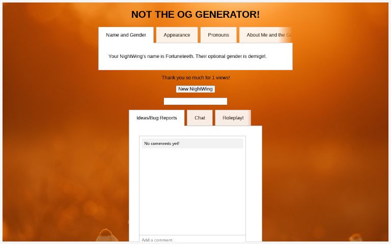 NOT THE OG GENERATOR!